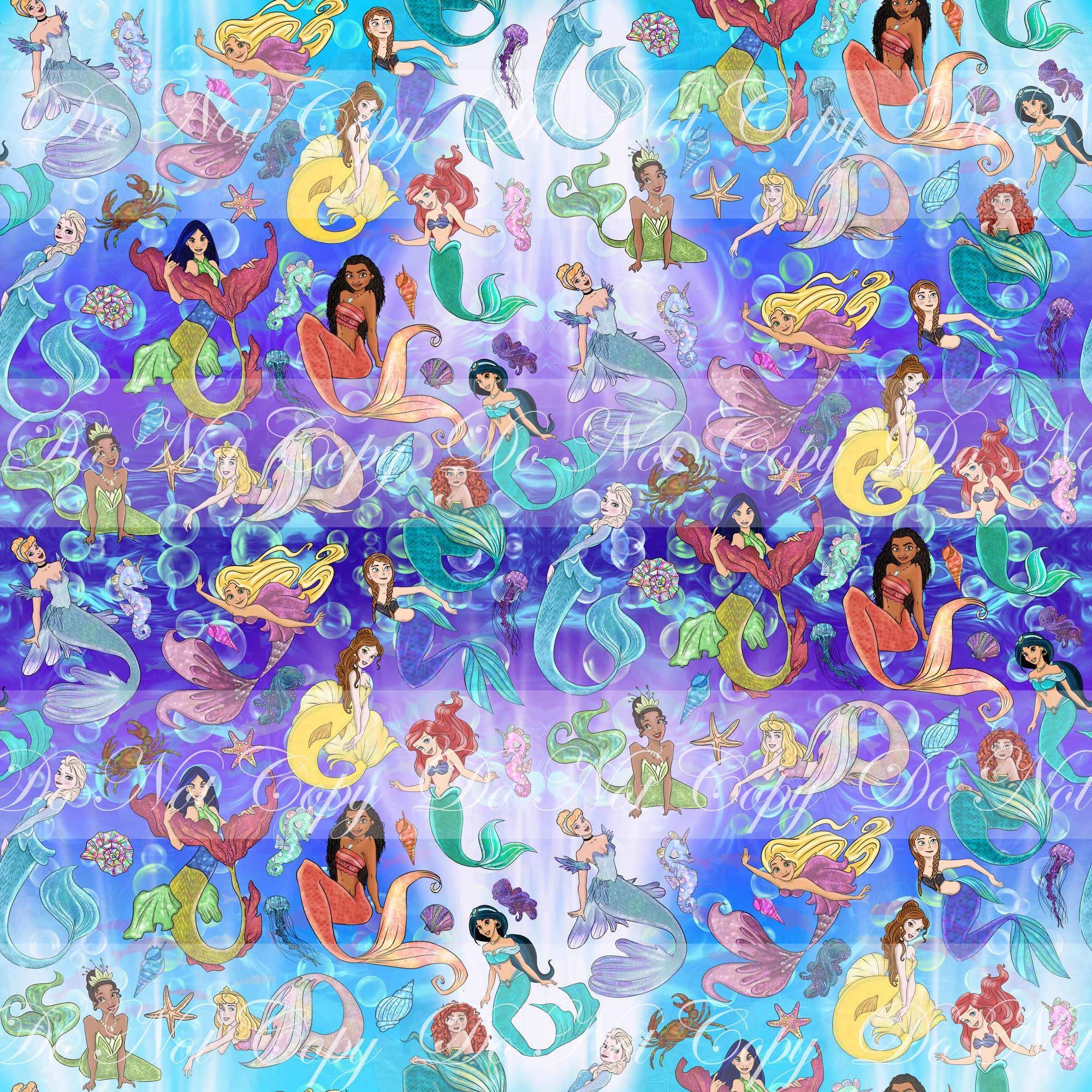 Retail Mermaids of The Sea - Main Print- – Sweet Tickles Custom Fabrics