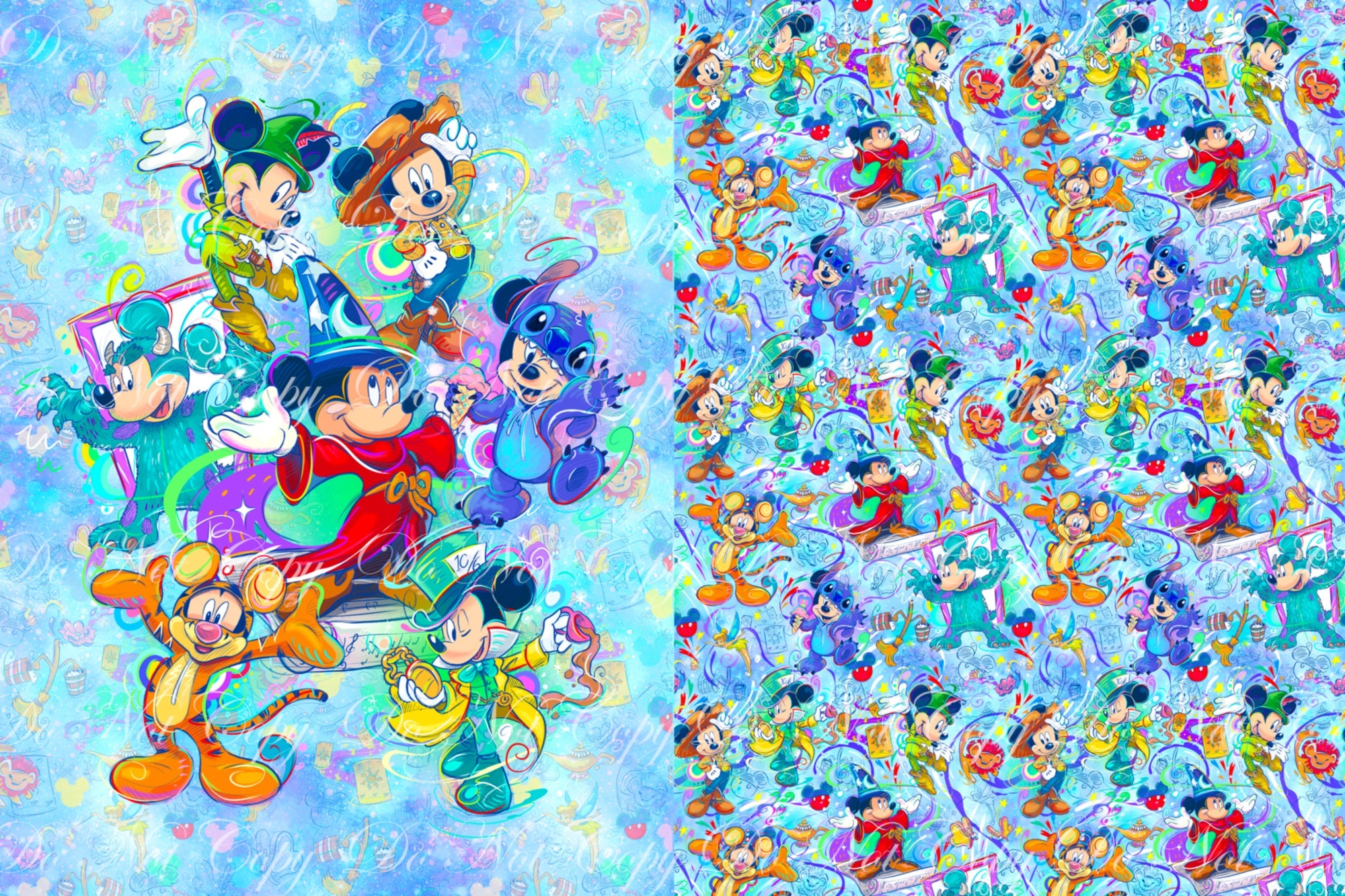 Retail R56 - Mickey Magic Toddler Topper- Blue – Sweet Tickles Custom ...