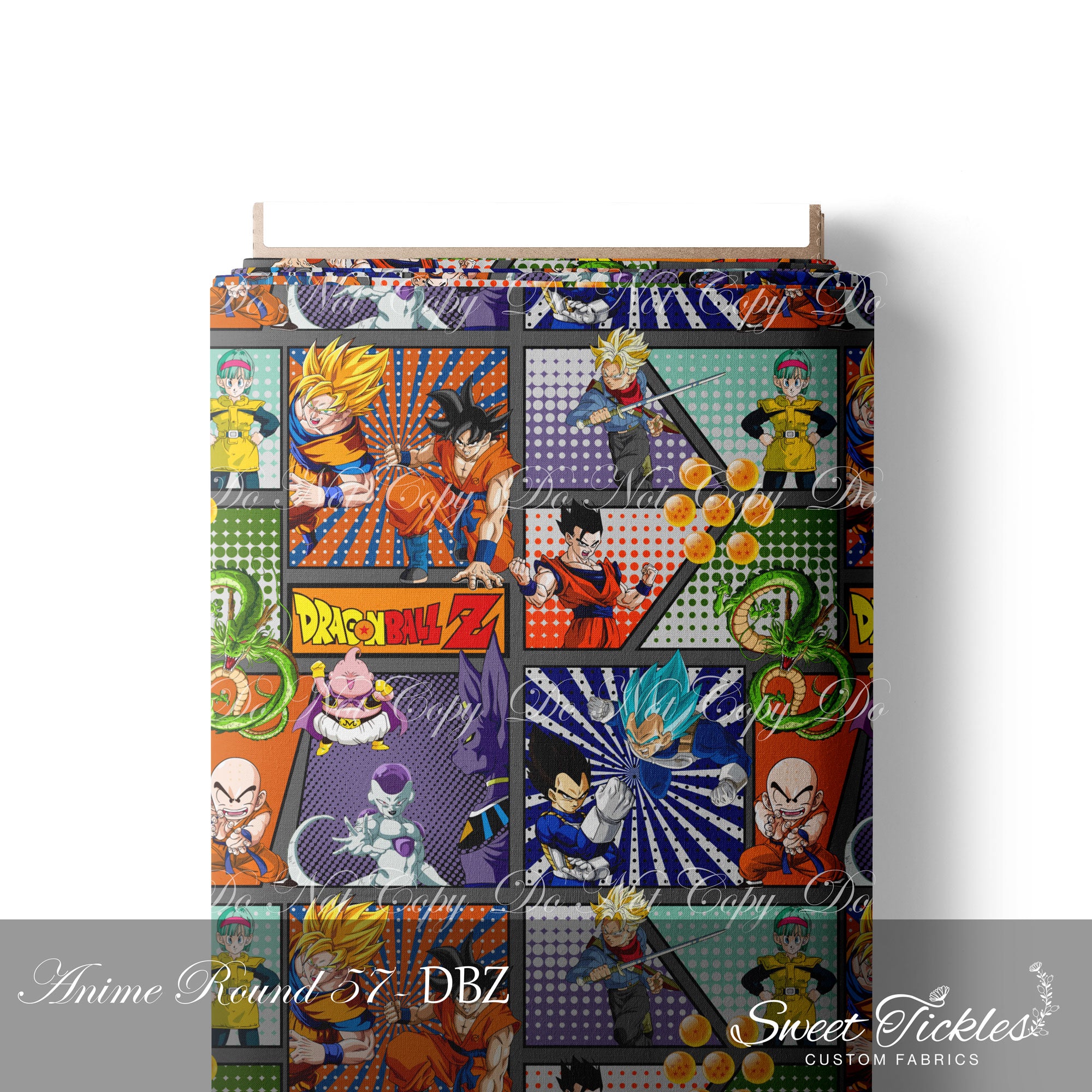 Preorder R57- Anime Round - DBZ Comic – Sweet Tickles Custom Fabrics