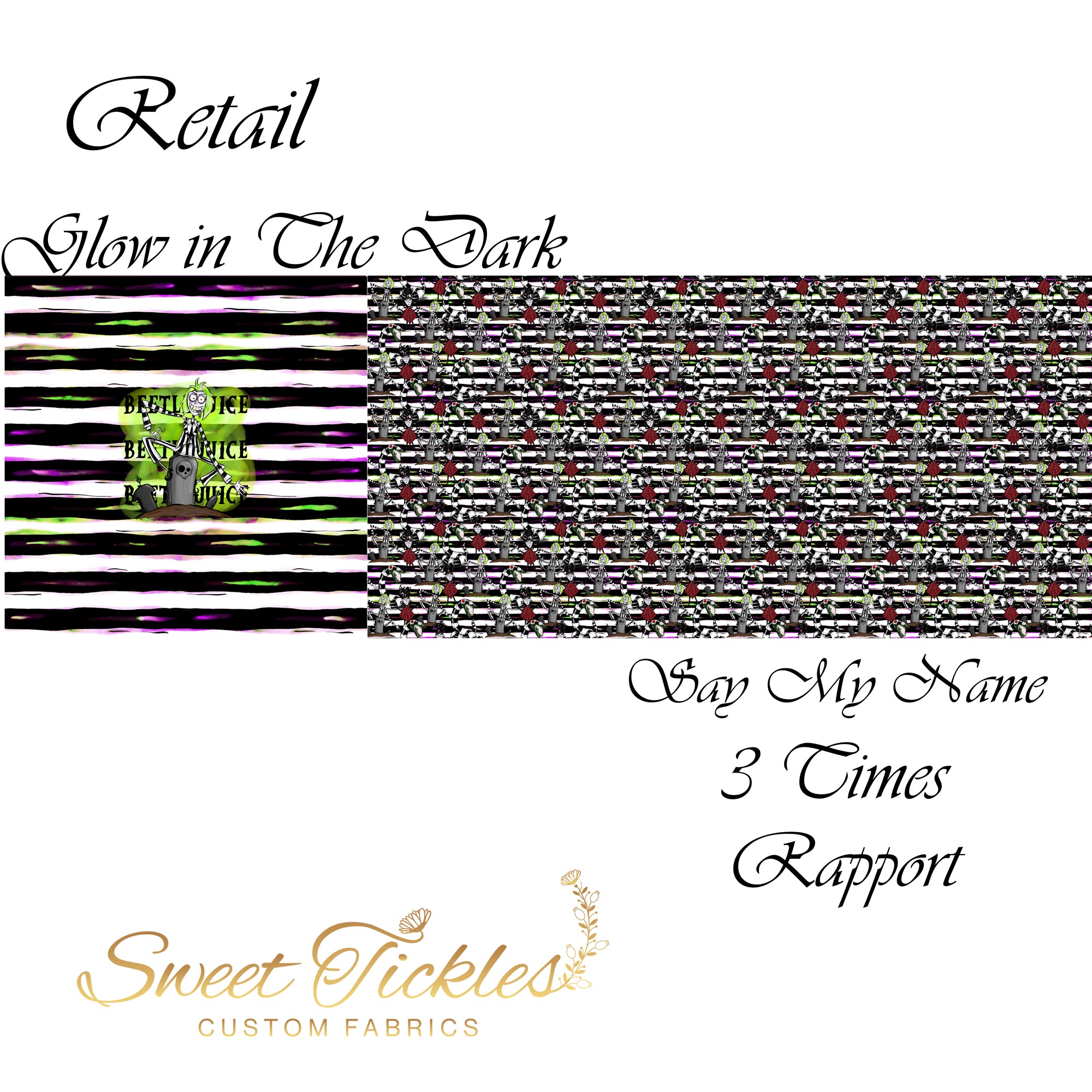 Retail -Say My Name 3 Times Rapport- Glow In The Dark Vinyl/ Faux Leat ...