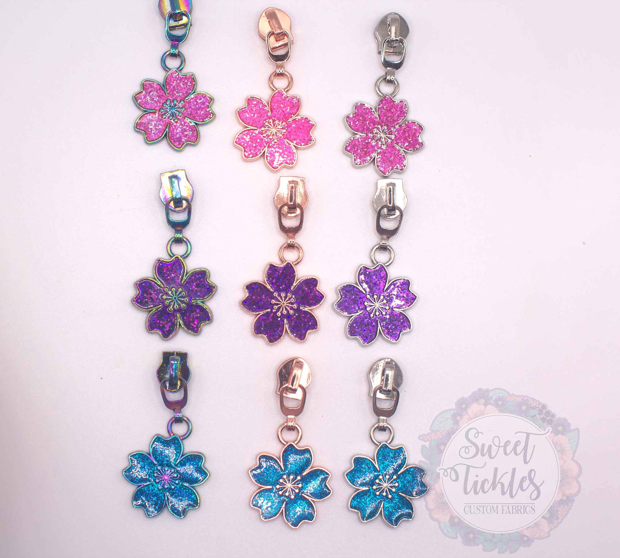 Sakura Flower Zipper Pulls #5 – Sweet Tickles Custom Fabrics
